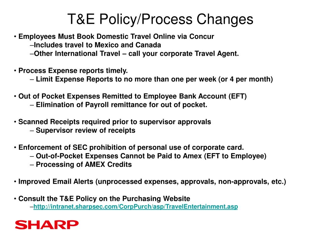 PPT - T&E Policy/Process Changes PowerPoint Presentation, free download ...