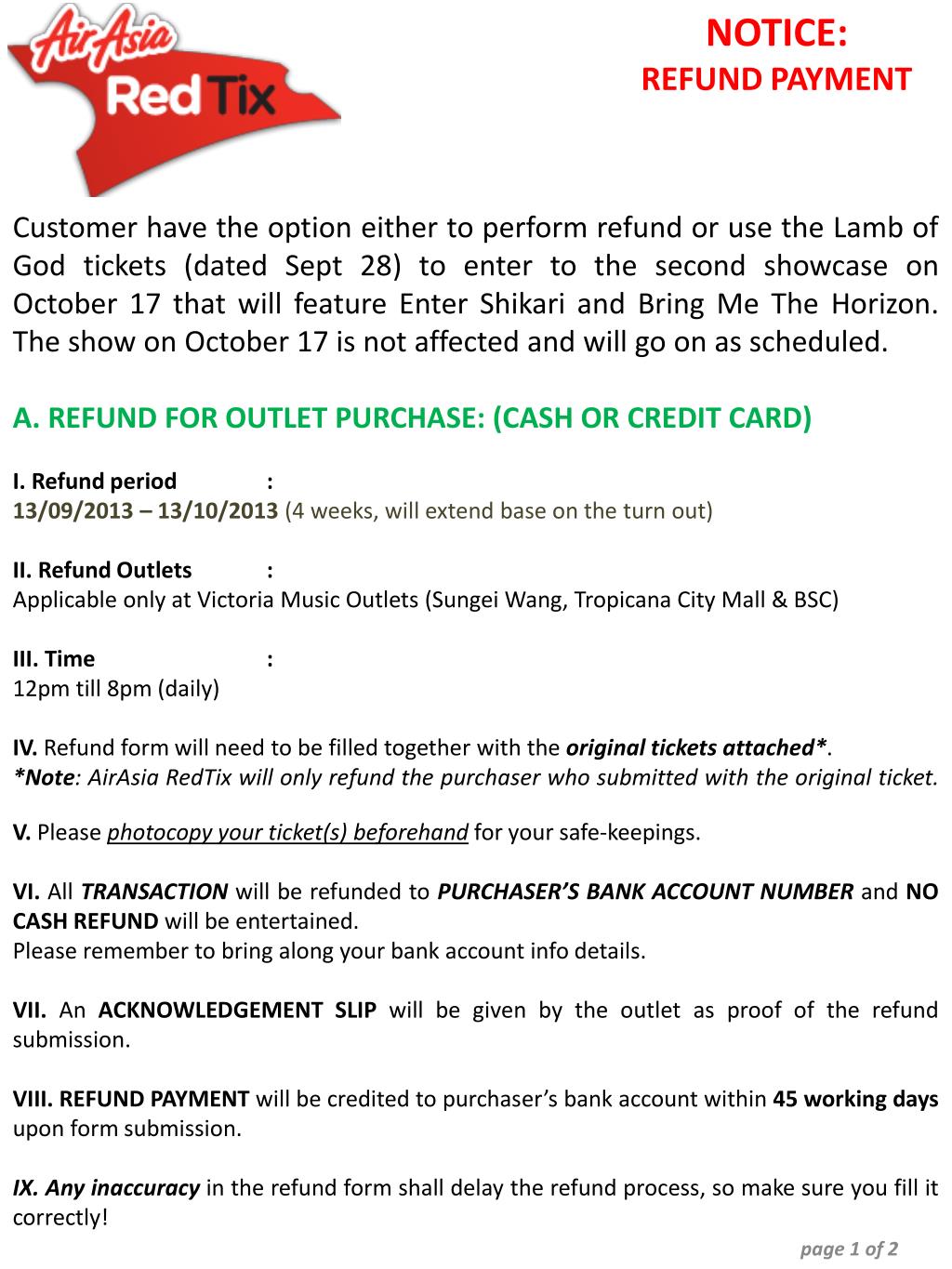 PPT - NOTICE: REFUND PAYMENT PowerPoint Presentation, free download ...