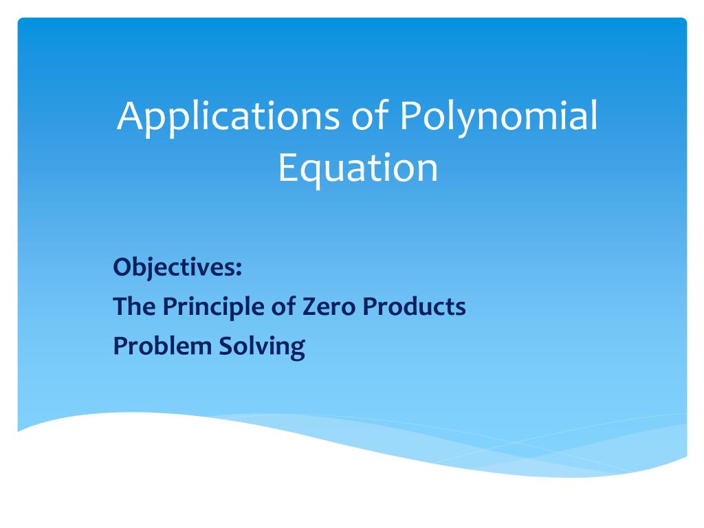 PPT - Applications of Polynomial Equation PowerPoint Presentation, free ...
