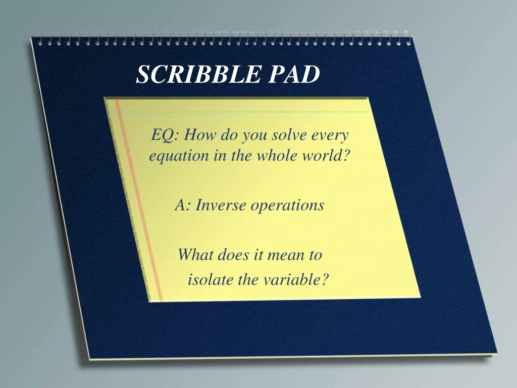PPT - SCRIBBLE PAD PowerPoint Presentation, free download - ID:6085561