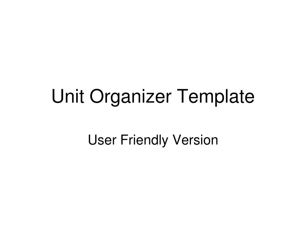 PPT - Unit Organizer Template PowerPoint Presentation, free download ...