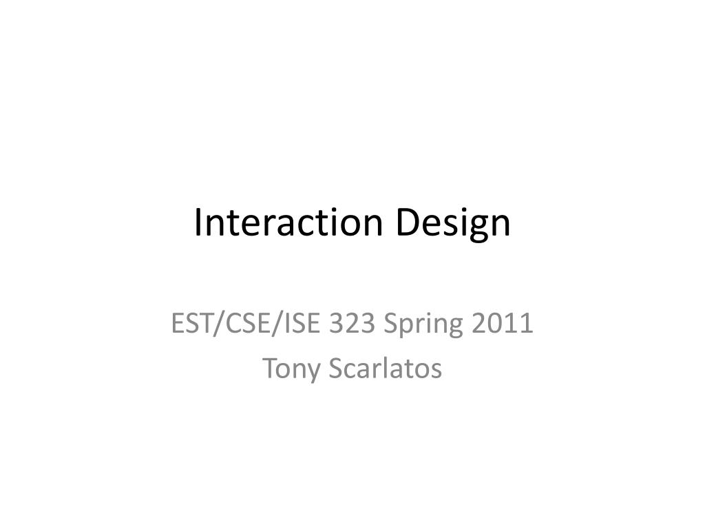 PPT - Interaction Design PowerPoint Presentation, free download - ID ...
