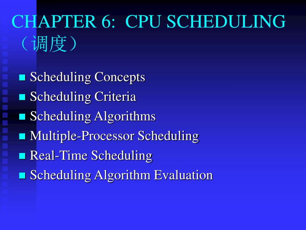 PPT - CHAPTER 6: CPU SCHEDULING （调度） PowerPoint Presentation, free ...
