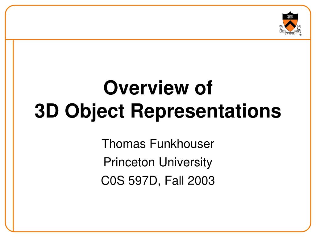 PPT - Overview of 3D Object Representations PowerPoint Presentation ...