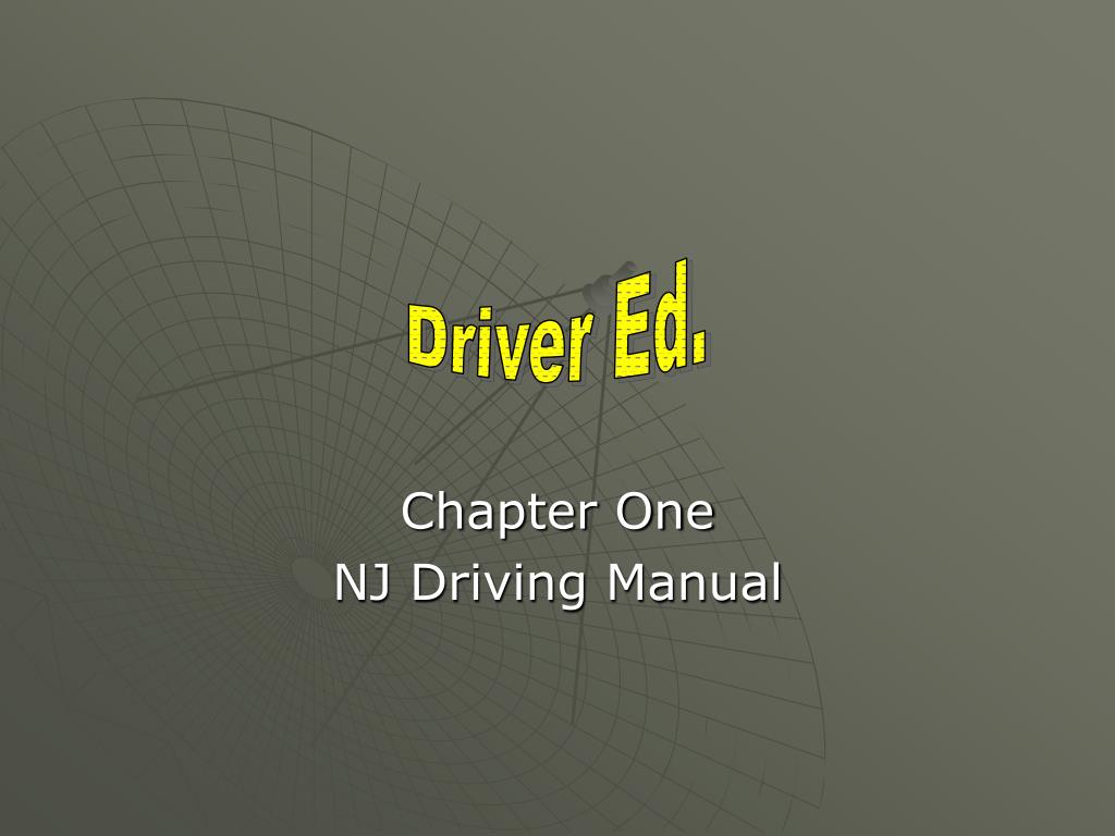 PPT - Chapter One NJ Driving Manual PowerPoint Presentation, free ...