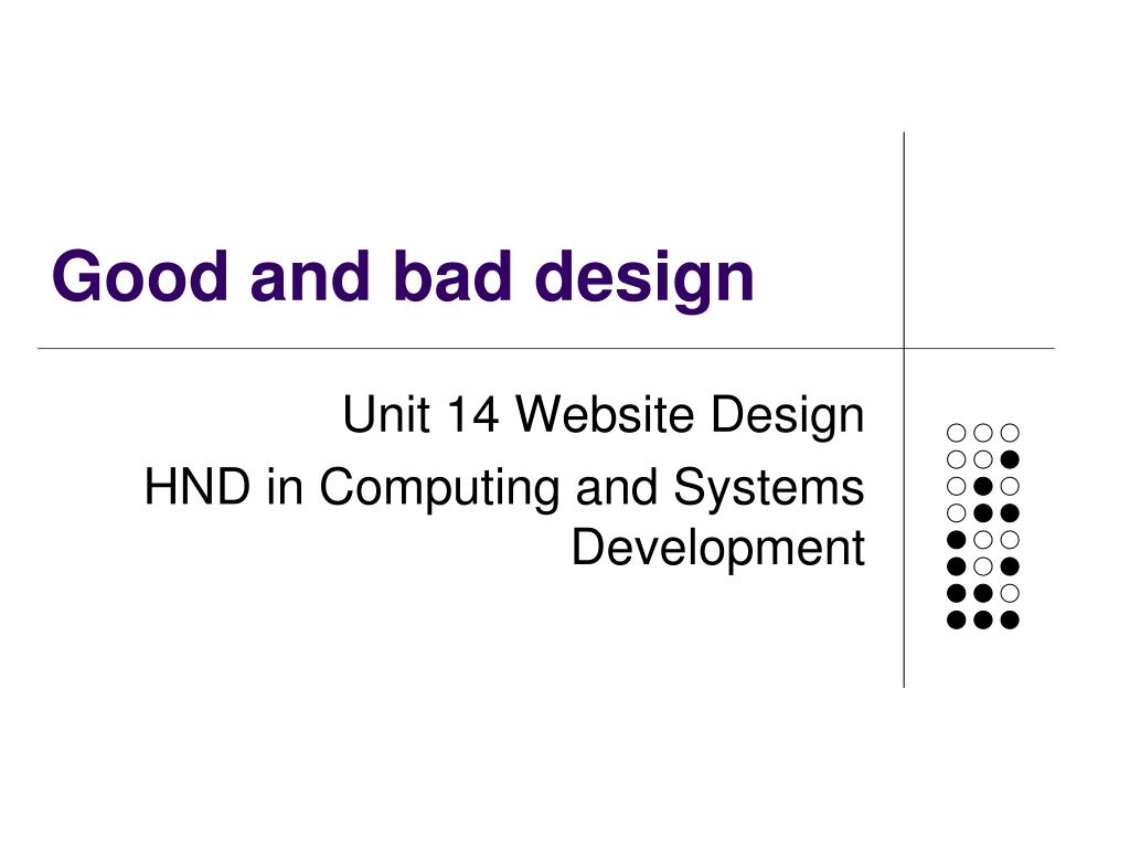 PPT - Good and bad design PowerPoint Presentation, free download - ID ...