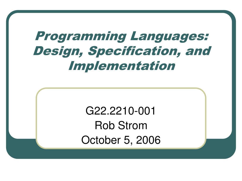 PPT - Programming Languages: Concepts and Implementation Guide PowerPoint Presentation - ID:6108612