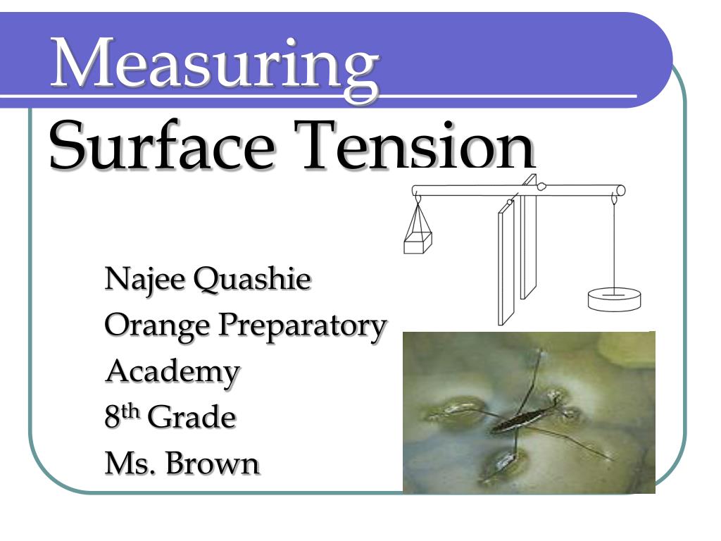 PPT - Measuring Surface Tension PowerPoint Presentation, free download ...