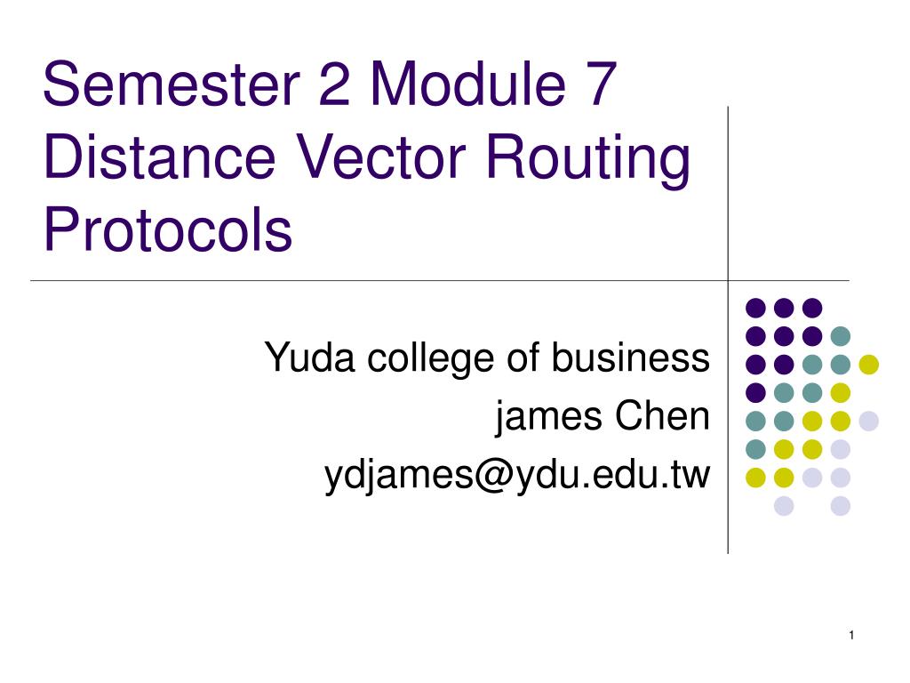 PPT - Semester 2 Module 7 Distance Vector Routing Protocols PowerPoint Presentation - ID:6114138