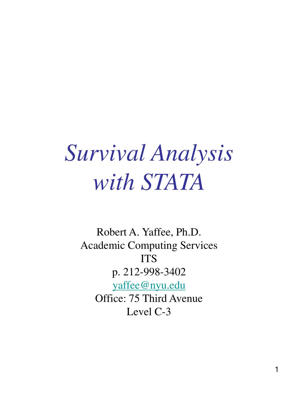 PPT - Survival Analysis with STATA PowerPoint Presentation, free ...