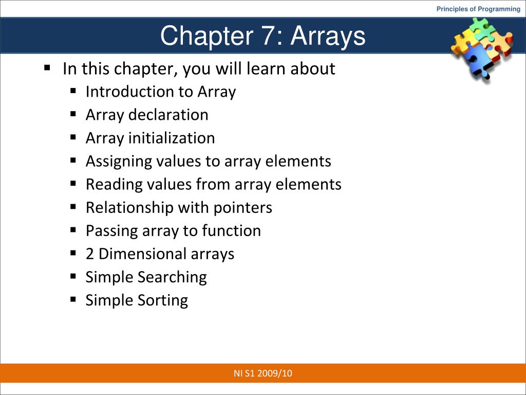 PPT - Chapter 7: Arrays PowerPoint Presentation, free download - ID:6118725