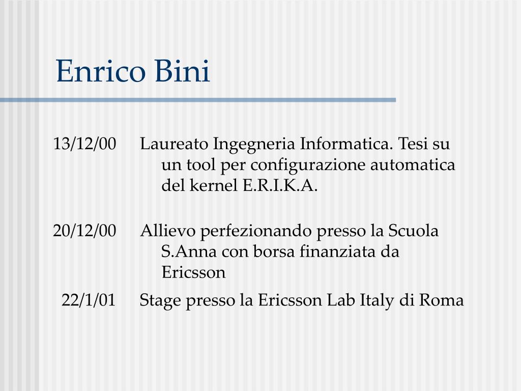 PPT - Enrico Bini PowerPoint Presentation, free download - ID:6119113