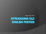 PPT - Old English PowerPoint Presentation, free download - ID:3601908