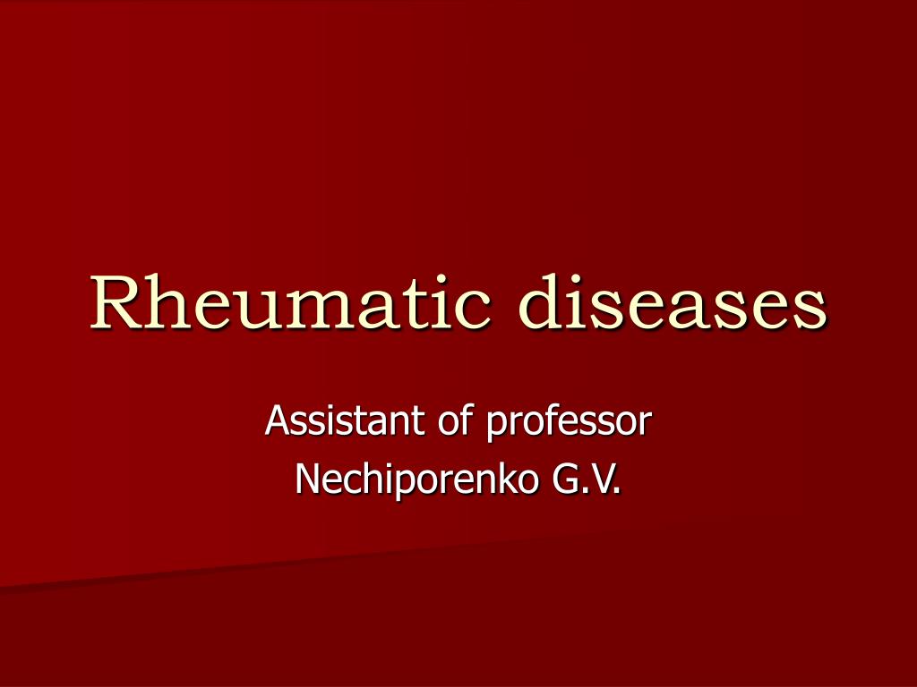 PPT - Rheumatic diseases PowerPoint Presentation, free download - ID ...