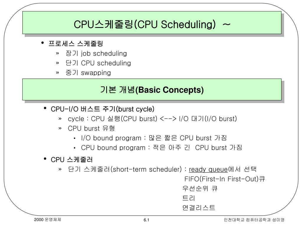 PPT - CPU 스케줄링( CPU Scheduling) ~ PowerPoint Presentation, free ...