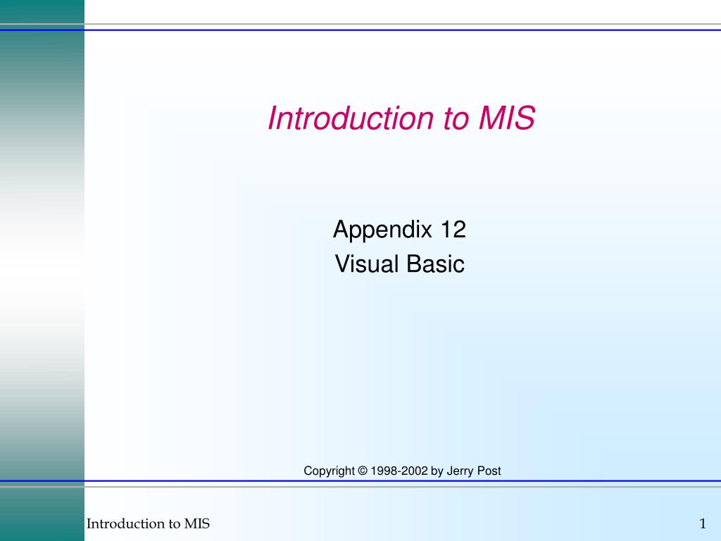 PPT - Introduction to Visual Basic Programming: Logic, Functions, and ...