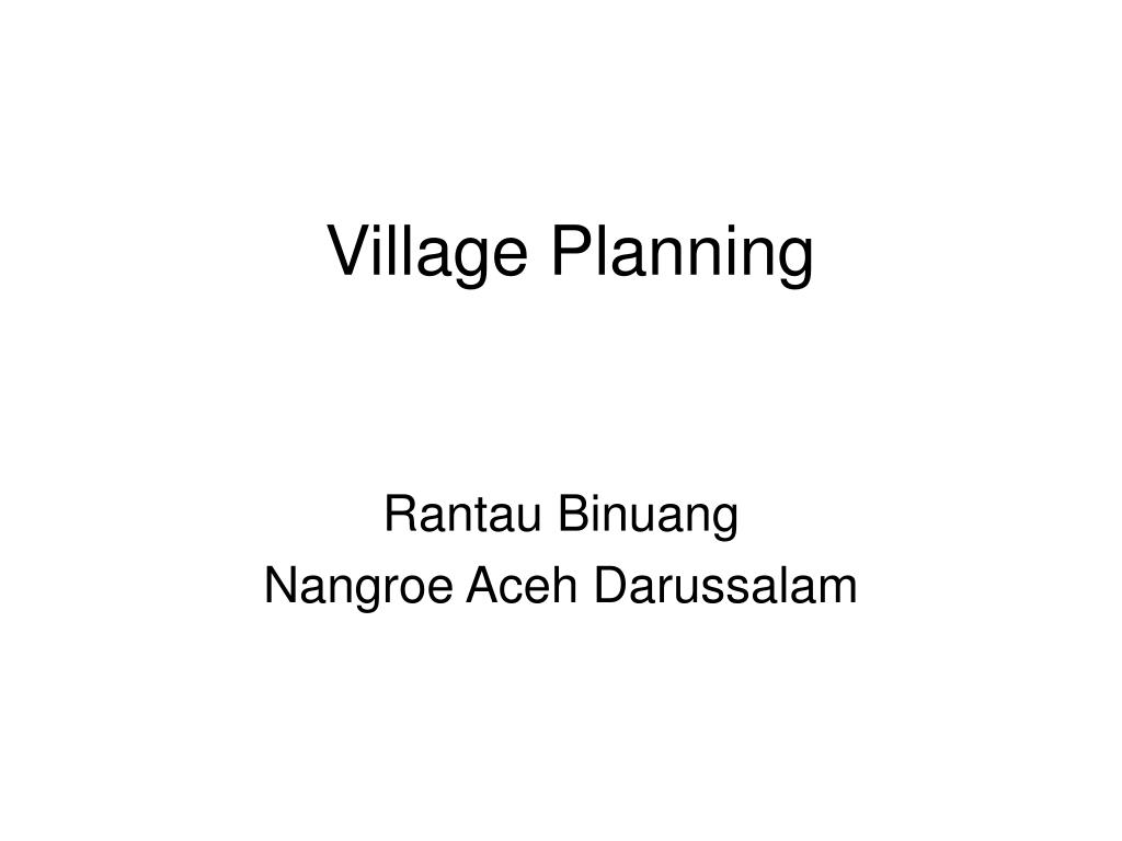 PPT - Village Planning PowerPoint Presentation, free download - ID:6128270