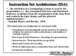 PPT - Instruction Set Architecture (ISA) PowerPoint Presentation, free ...