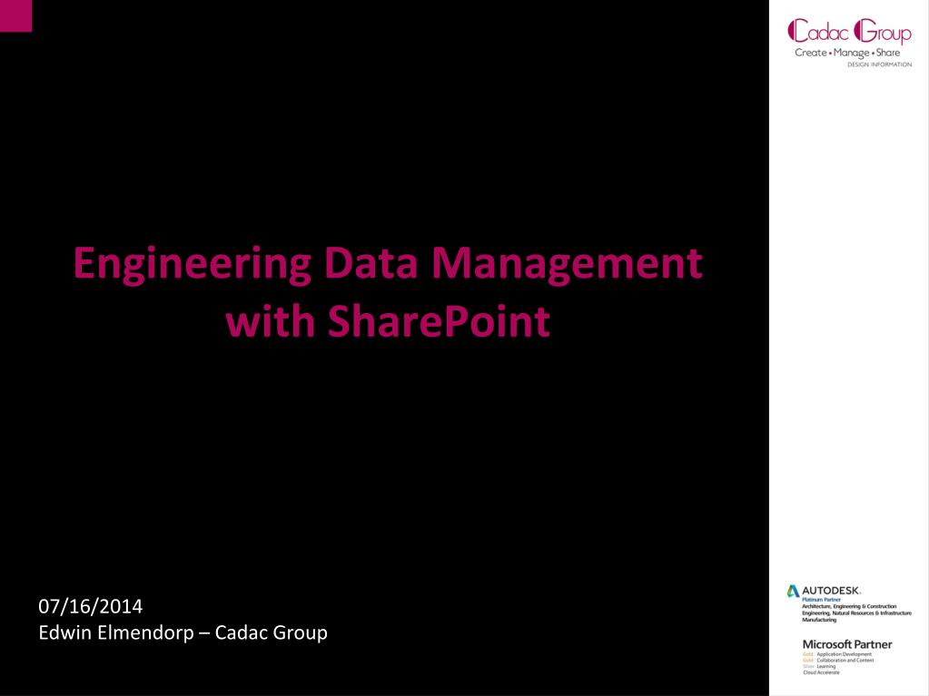 PPT - Engineering Data Management with SharePoint PowerPoint ...