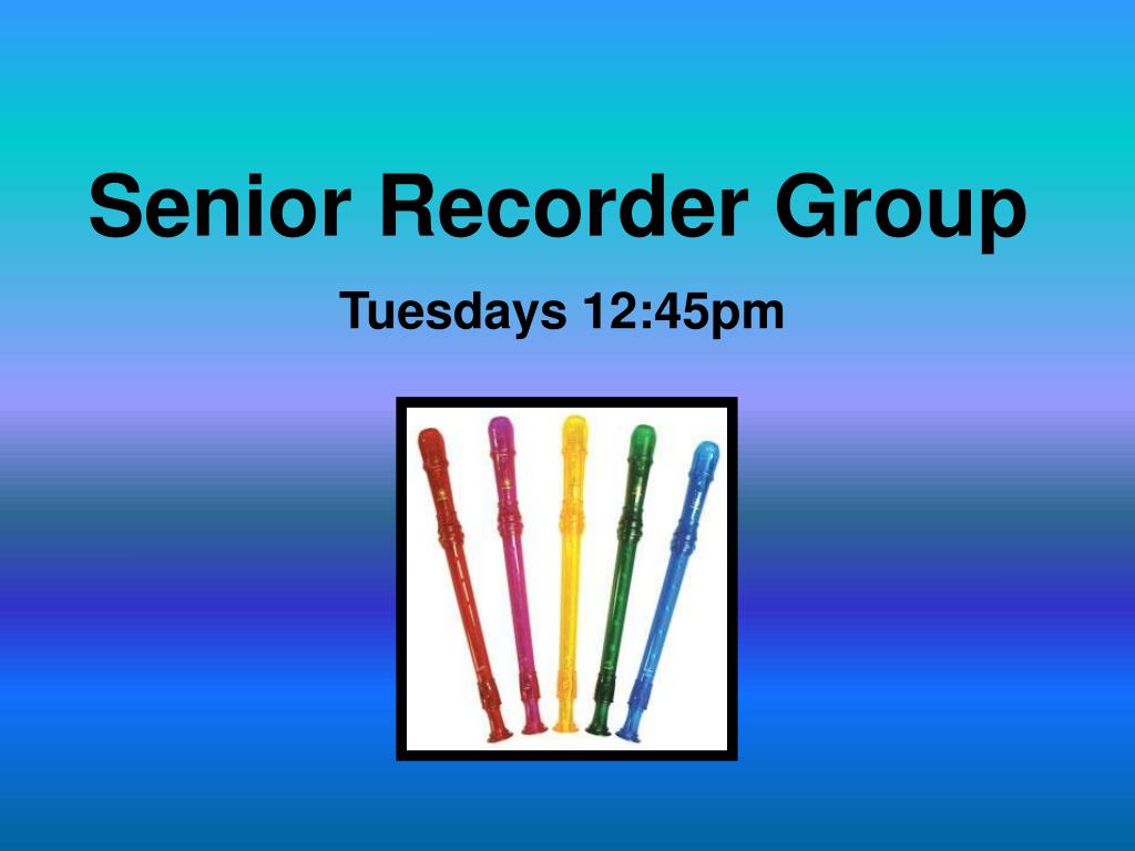 PPT - Fun Recorder Group Learning Session PowerPoint Presentation, free ...