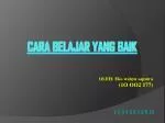 PPT - Cara Belajar Efektif PowerPoint Presentation, free download - ID ...