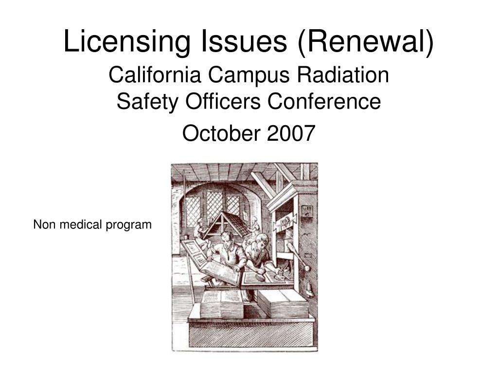 PPT - Licensing Issues (Renewal) PowerPoint Presentation, free download ...