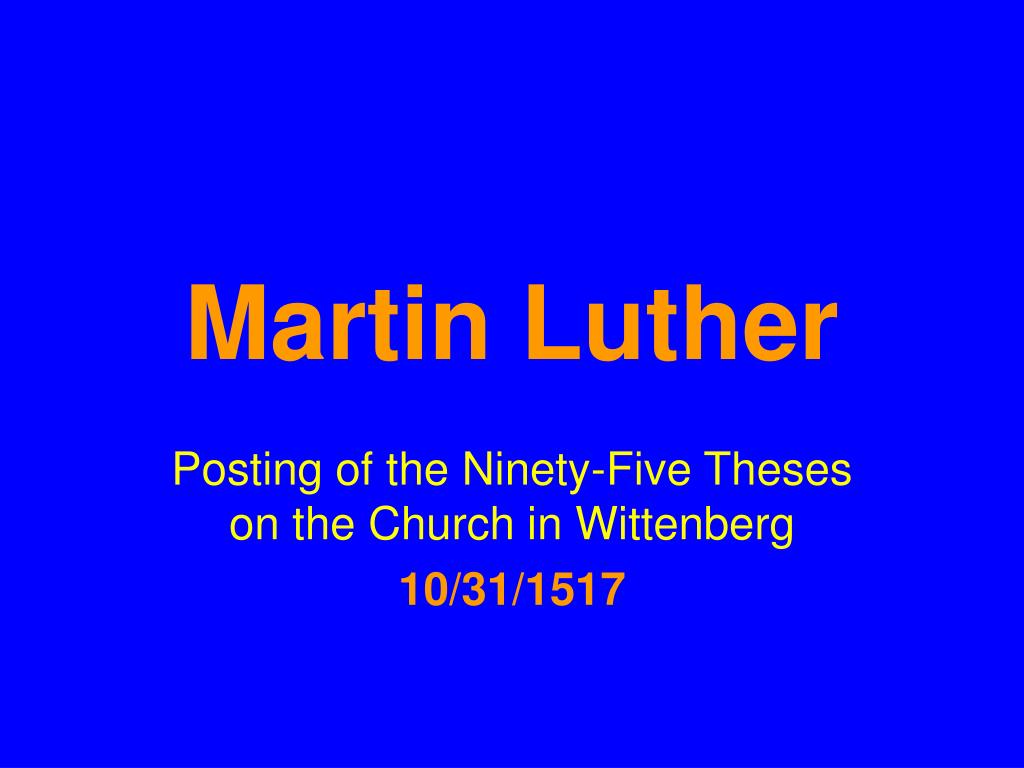 PPT - Martin Luther PowerPoint Presentation, free download - ID:6141159