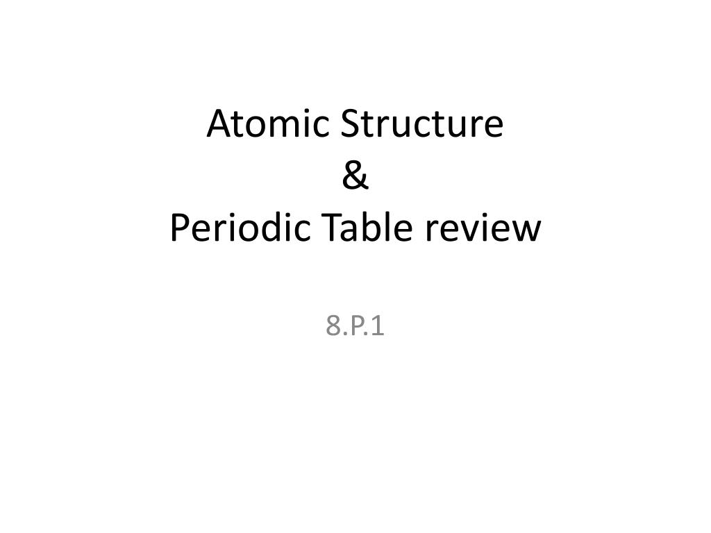 PPT - Atomic Structure & Periodic Table review PowerPoint Presentation ...