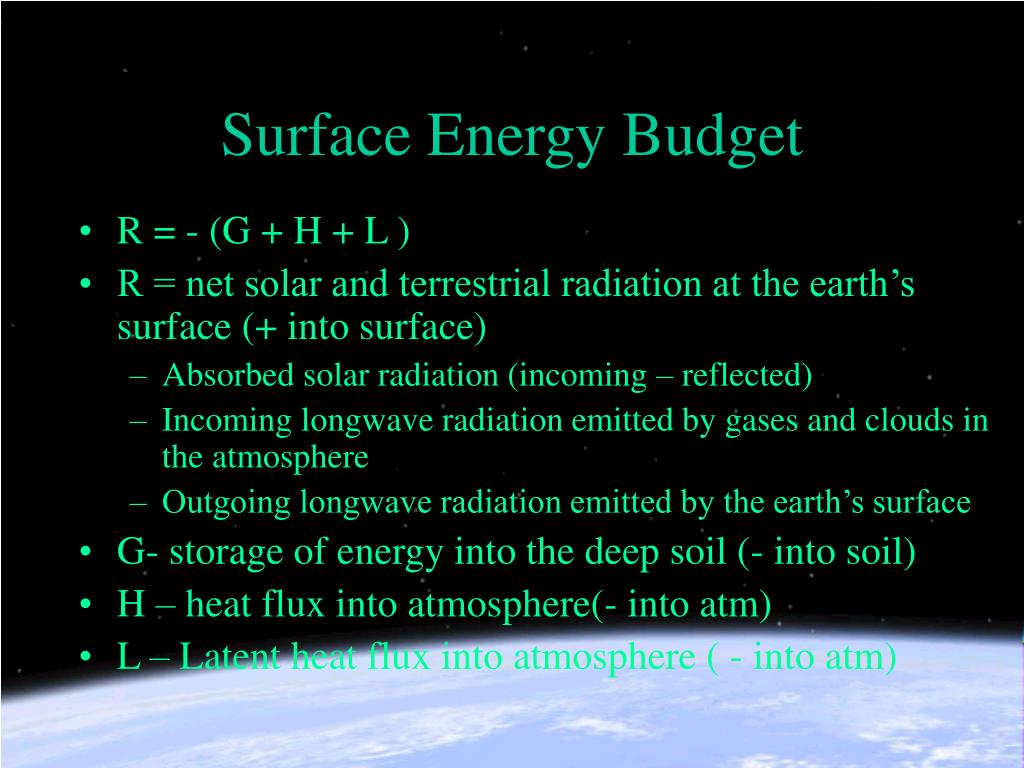 PPT - Surface Energy Budget PowerPoint Presentation, free download - ID ...