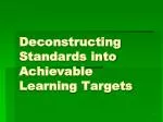PPT - Deconstructing Standards PowerPoint Presentation, free download ...