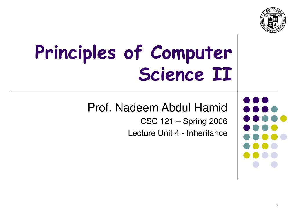 PPT - Principles of Computer Science II PowerPoint Presentation, free ...