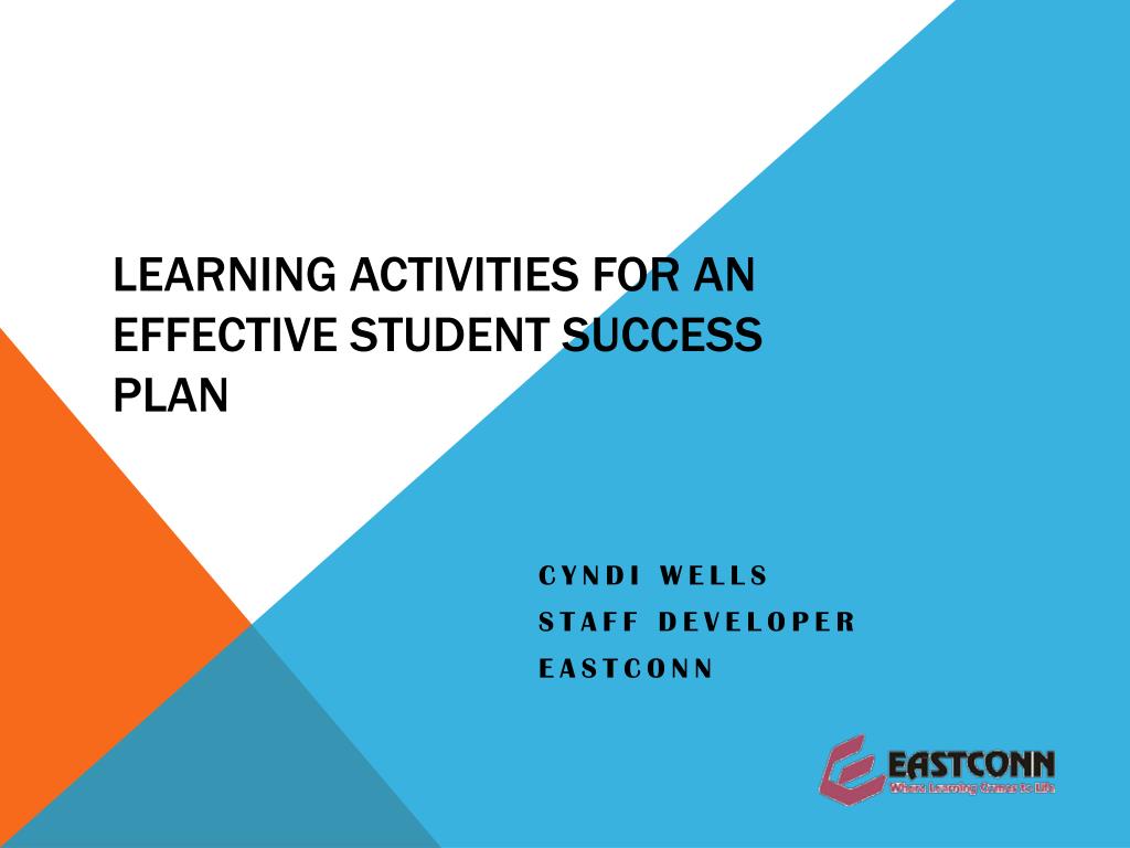 PPT - Learning Activities FOR an Effective Student Success Plan ...
