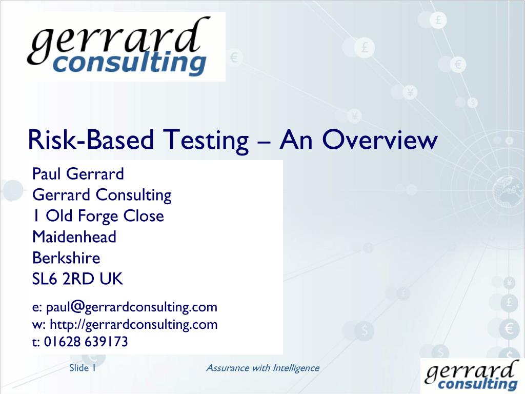 PPT - Risk-Based Testing – An Overview PowerPoint Presentation, free ...