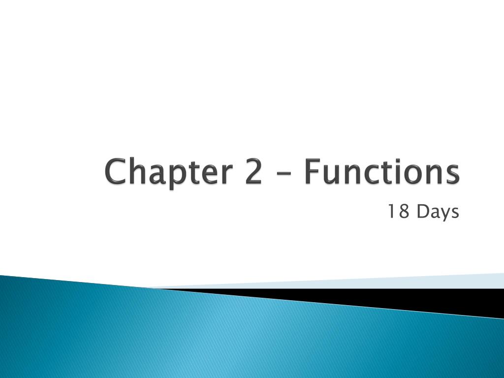 PPT - Chapter 2 – Functions PowerPoint Presentation, free download - ID ...