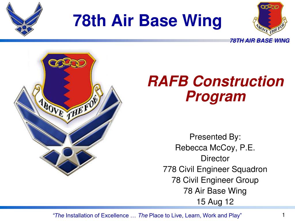 PPT - 78th Air Base Wing PowerPoint Presentation, free download - ID ...