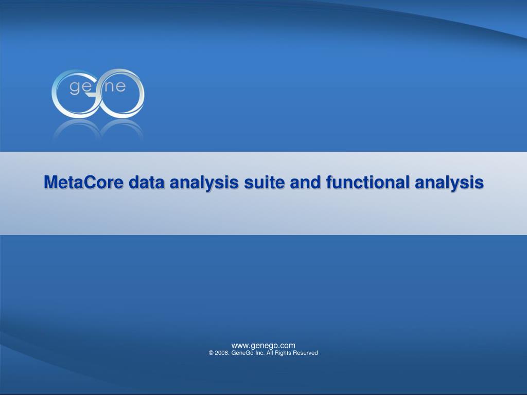 PPT - MetaCore data analysis suite and functional analysis PowerPoint ...