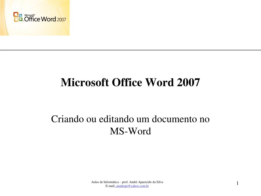 PPT - Microsoft Office Word 2007 PowerPoint Presentation, free download ...
