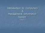 PPT - Introduction to Management Information System PowerPoint ...