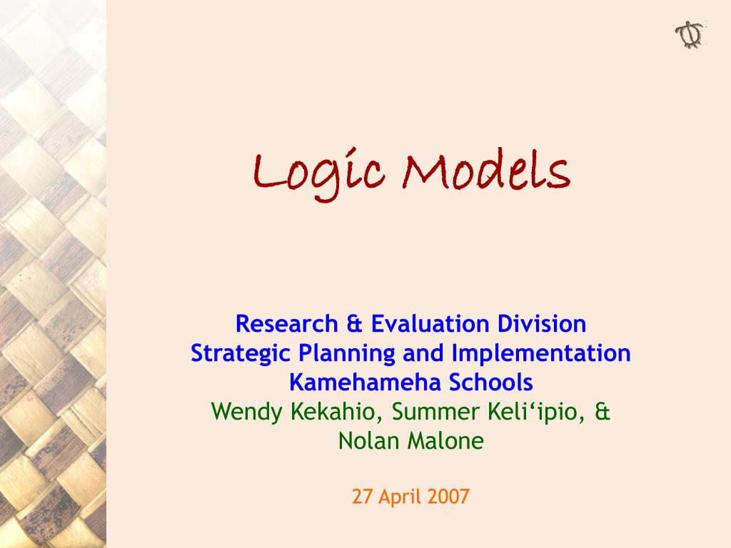 PPT - Logic Models PowerPoint Presentation, free download - ID:6170383