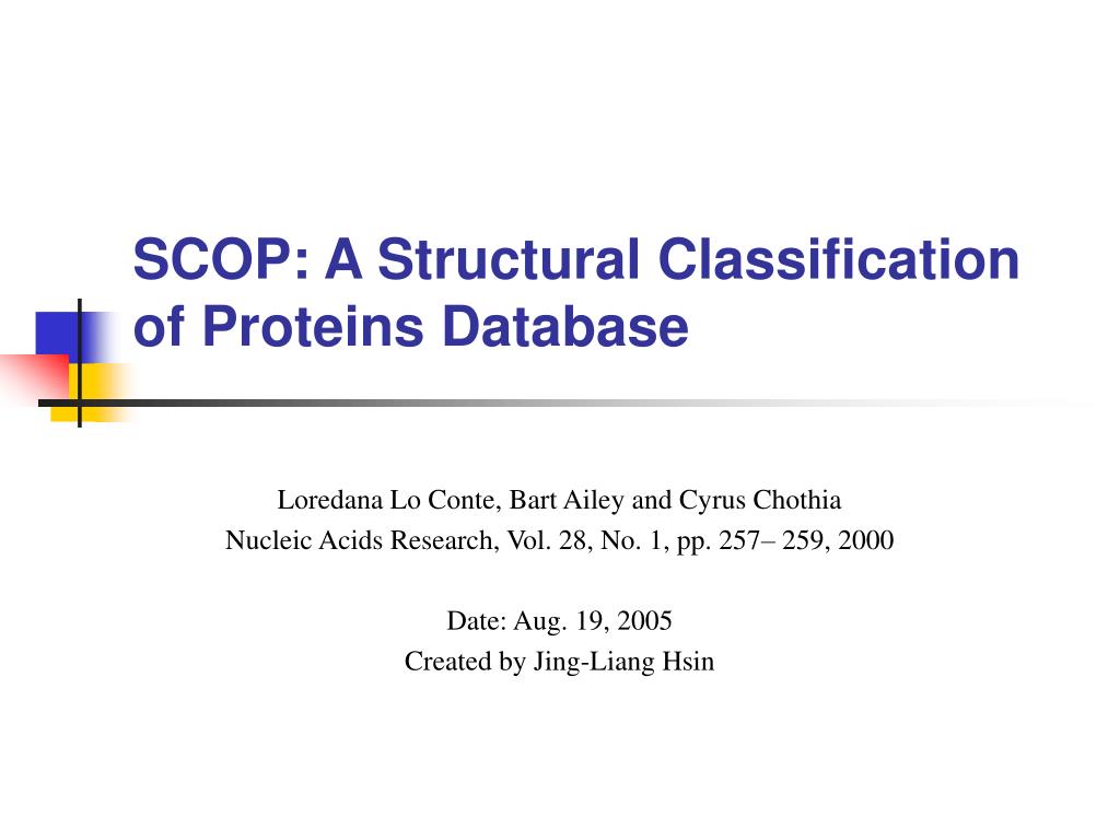 PPT - SCOP: A Structural Classification of Proteins Database PowerPoint ...