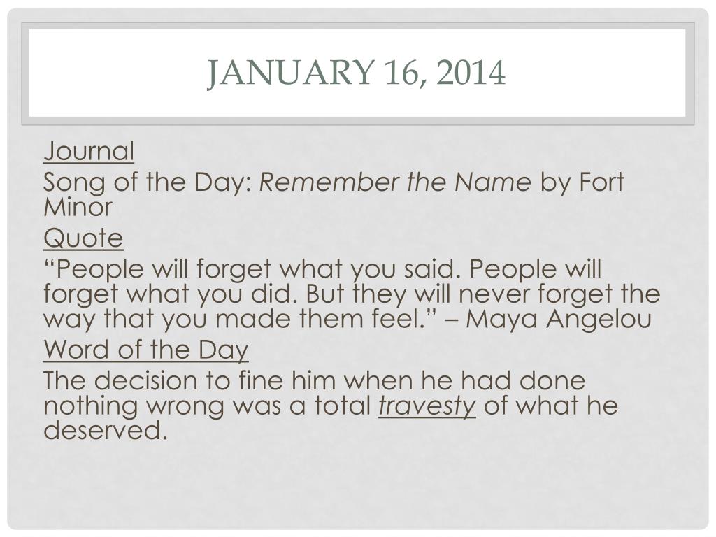 PPT - January 16, 2014 PowerPoint Presentation, free download - ID:6171838