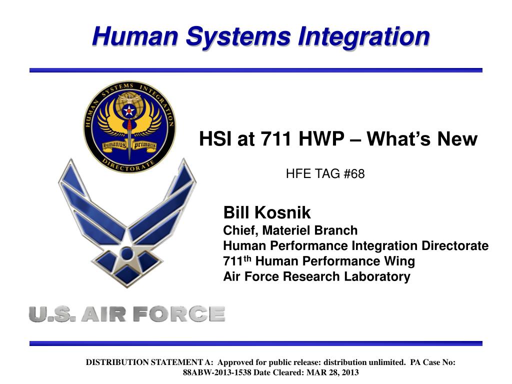 PPT - Human Systems Integration PowerPoint Presentation, free download ...