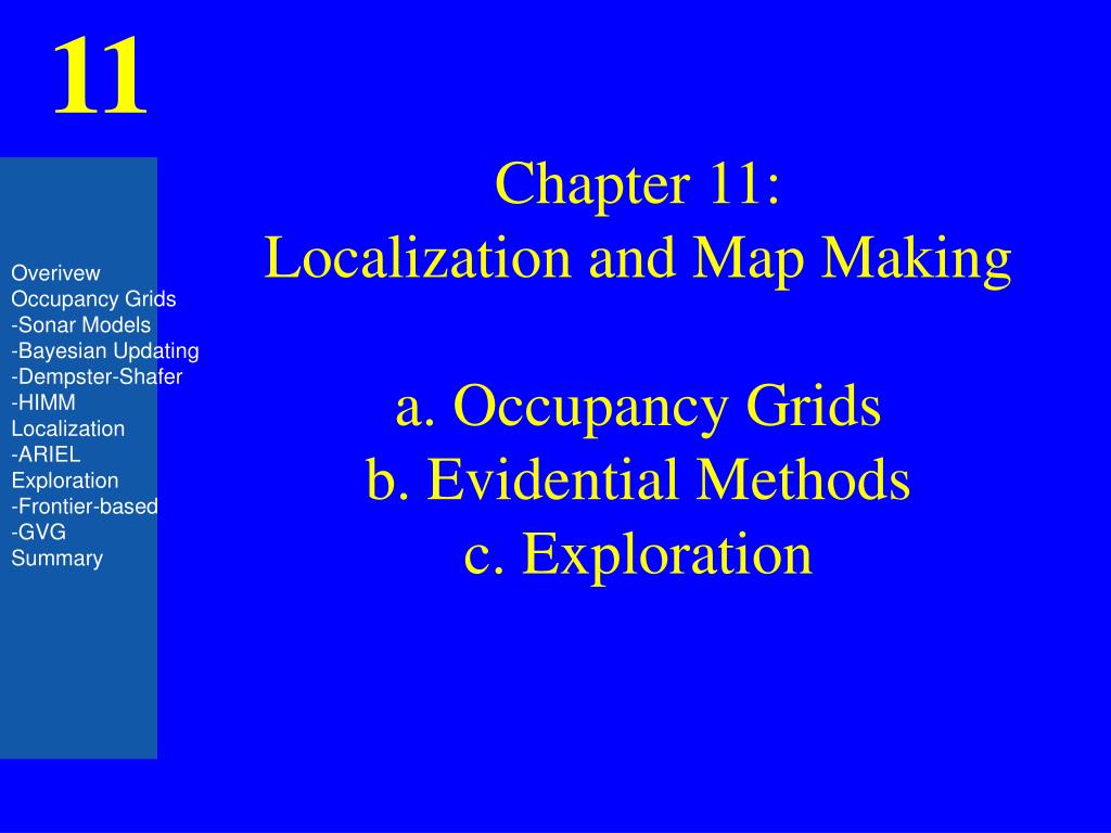 PPT - Chapter 11: Localization and Map Making a. Occupancy Grids b ...