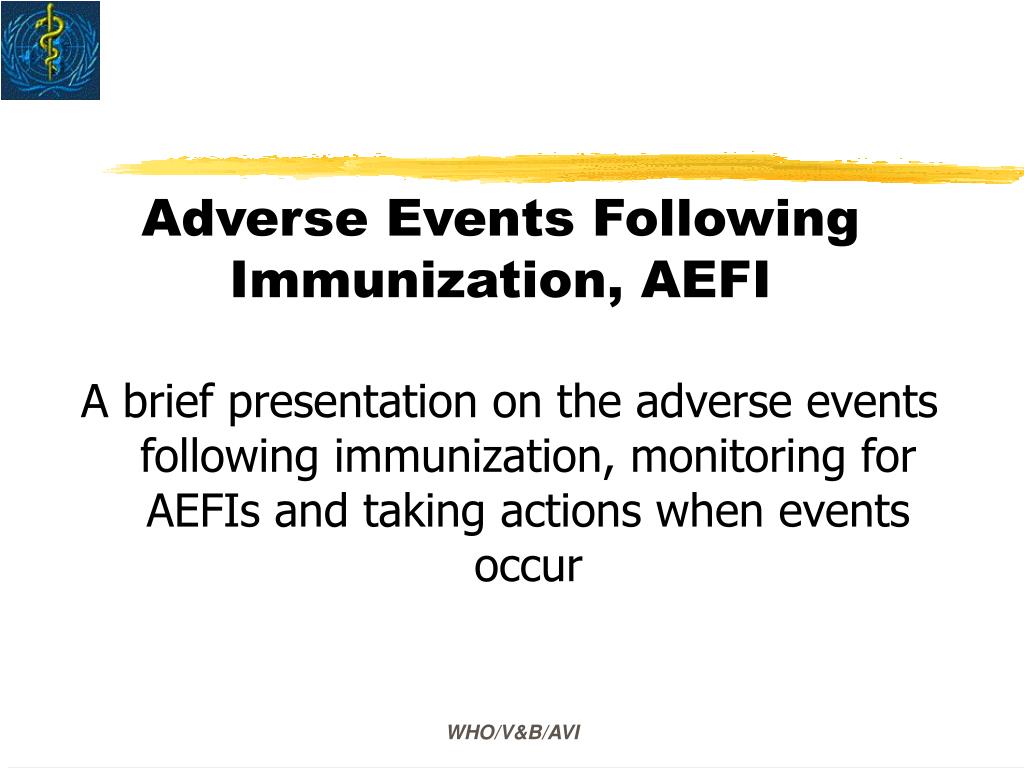 PPT - Adverse Events Following Immunization, AEFI PowerPoint ...