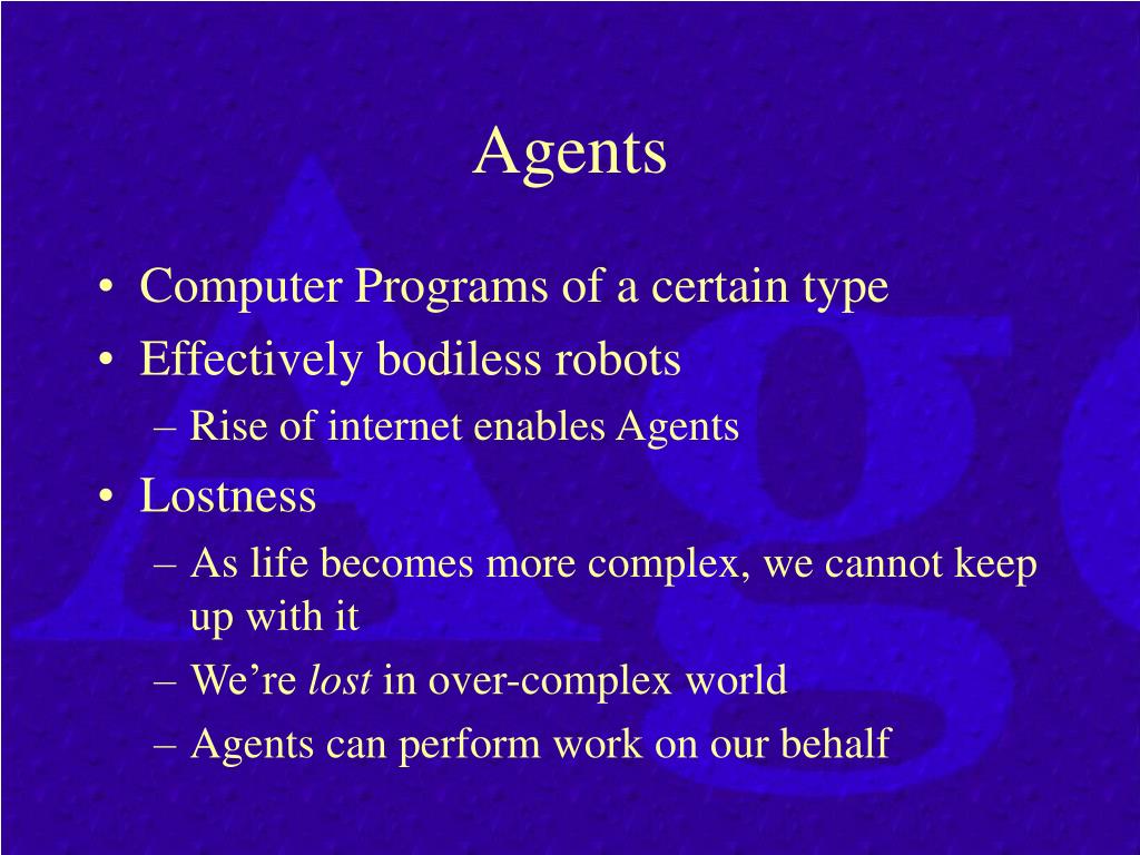 PPT - Agents PowerPoint Presentation, free download - ID:6175659