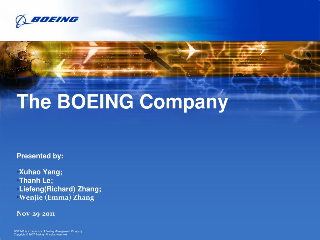 PPT - The BOEING Company PowerPoint Presentation, free download - ID ...