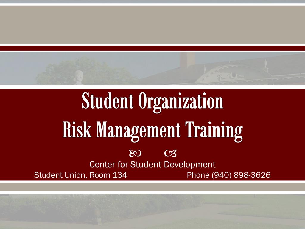 PPT - Student Organization Risk Management Training PowerPoint ...