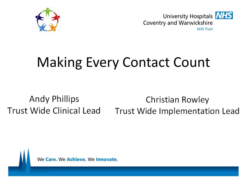 PPT - Making Every Contact Count PowerPoint Presentation, free download ...