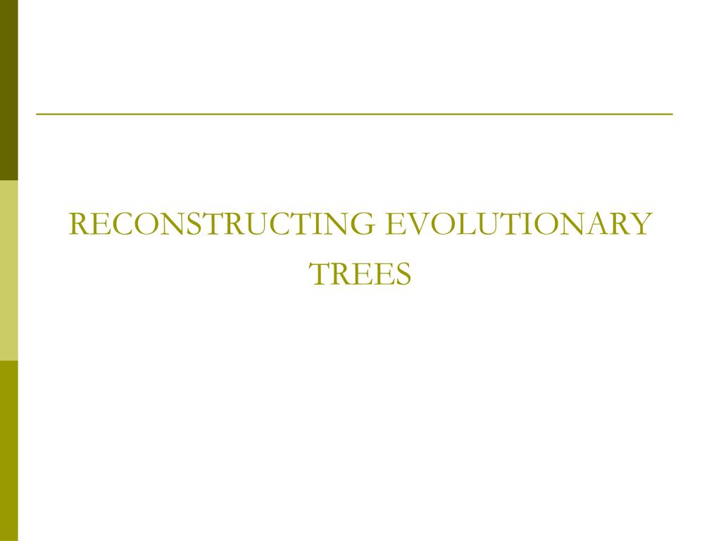 PPT - RECONSTRUCTING EVOLUTIONARY TREES PowerPoint Presentation, free ...