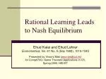 PPT - Introduction to Nash Equilibrium PowerPoint Presentation, free ...